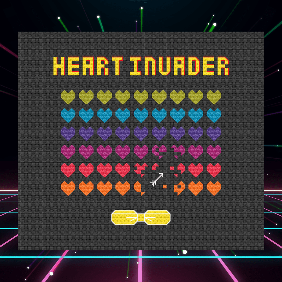 Valentine's Day and the Charm of a Space Invader Heart Cross Stitch ...