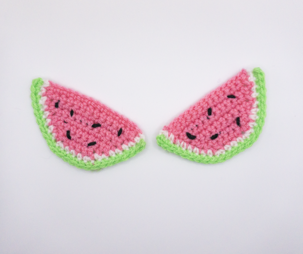 Fun Crochet Watermelon Applique Pattern - Summer Garland Decoration ...