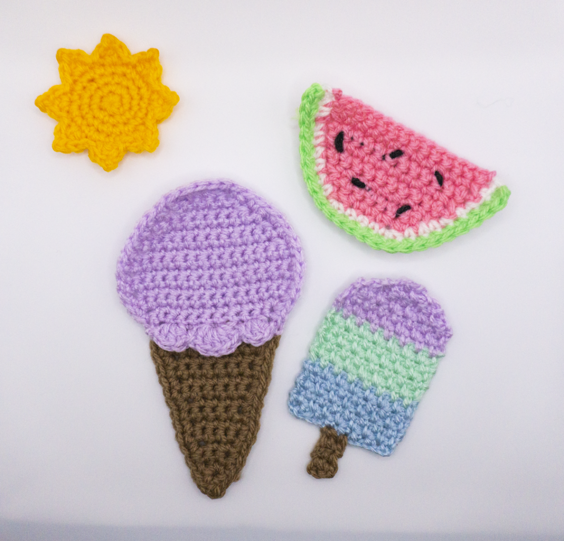 Fun Crochet Sun Applique Pattern – Summer Garland Decoration - Jess ...