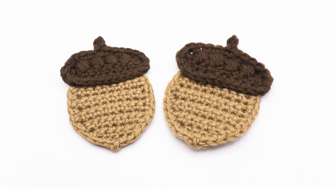 Crochet an Acorn Applique - FREE PATTERN - Jess Crafting