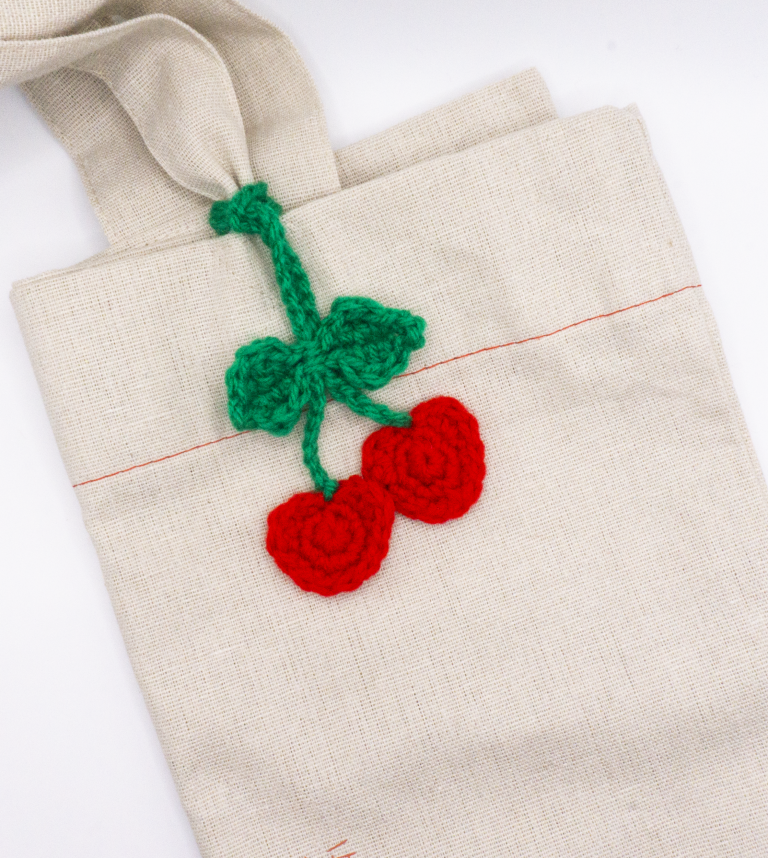 Crochet Cherry Bag Charm Pattern - Free Pattern - Crochet Summer Fruits ...