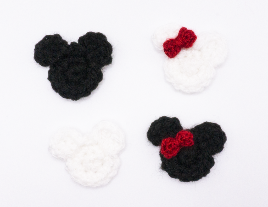 Free Crochet Mickey Mouse Applique Pattern | Crochet Mickey and Minnie ...