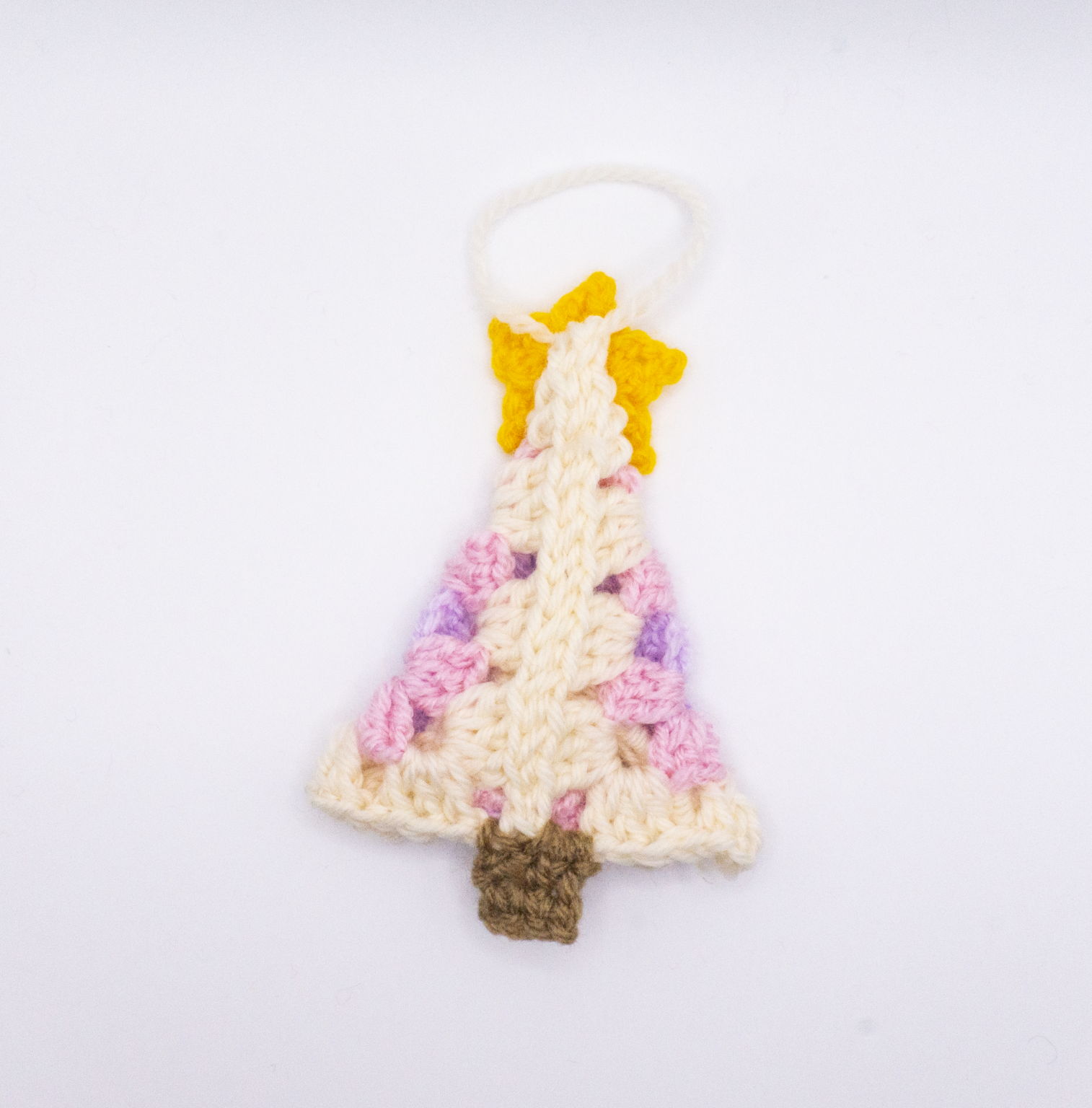 Granny Square Tree Ornament - Free Pattern - Jess Crafting