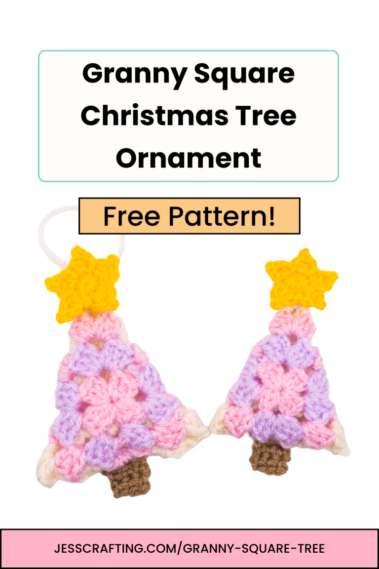 Granny Square Tree Ornament - Free Pattern - Jess Crafting